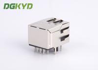 China Industrial Panel Mount Cat6 RJ45 Connector HR911102A with Internal Magnetics - 350µH OCL, -40°C to +85°C Temperature Range for sale