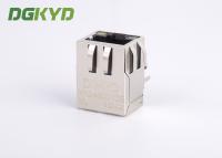 China Industrial Panel Mount Cat6 RJ45 Connector HR911102A with Internal Magnetics - 350µH OCL, -40°C to +85°C Temperature Range for sale