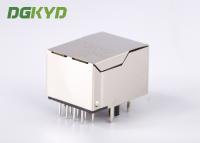 China Metal Shield Female 1x1 Tab Down 100Base PoE RJ45 Network Jack with LED for Set-top Box for sale