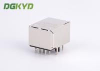 China Single Port PoE Ethernet RJ45 Modular Jack with Transformer - CAT5e, -40°C to +85°C Temperature Range, THT/SMT Mounting for sale