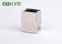 China Single Port PoE Ethernet RJ45 Modular Jack with Transformer - CAT5e, -40°C to +85°C Temperature Range, THT/SMT Mounting for sale