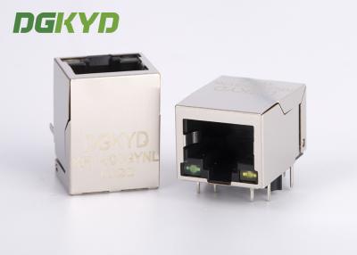 China Single Port PoE Ethernet RJ45 Modular Jack with Transformer - CAT5e, -40°C to +85°C Temperature Range, THT/SMT Mounting for sale