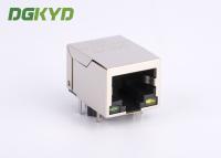China 90 Degree Side Entry 100 Megabit RJ45 Connector with Integrated Magnetics - 140W PoE Single Port for sale