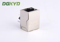 China 90 Degree Side Entry 100 Megabit RJ45 Connector with Integrated Magnetics - 140W PoE Single Port for sale