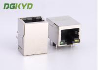 China 90 Degree Side Entry 100 Megabit RJ45 Connector with Integrated Magnetics - 140W PoE Single Port for sale