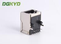 China Panel Mount Single Port PoE RJ45 Ethernet Connector with 10/100base-T transformer for sale