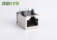China Panel Mount Single Port PoE RJ45 Ethernet Connector with 10/100base-T transformer for sale