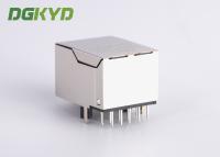 China Panel Mount Single Port PoE RJ45 Ethernet Connector with 10/100base-T transformer for sale