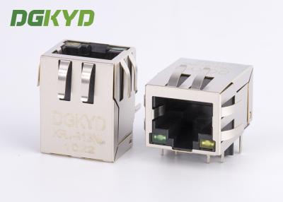China RJ45 Magnetics Connector with Integrated Transformer for 100 Mbps Ethernet Networks - IEEE 802.3u Compliant Shielded Plug for sale