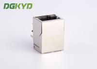 China 1x1 Tab Down 10 / 100 BASE Cat5e RJ45 Jack With Internal Transformer for sale