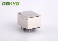 China 1x1 Tab Down 10 / 100 BASE Cat5e RJ45 Jack With Internal Transformer for sale