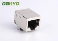 China 100 Megabit RJ45 Magnetics Modular Jack Single Port Connector 21.3mm Length 125V AC Rating for sale