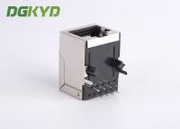 China 100 Megabit RJ45 Magnetics Modular Jack Single Port Connector 21.3mm Length 125V AC Rating for sale