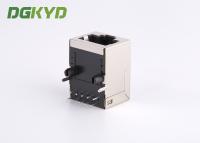 China Right Angle RJ45 Gigabit Network Connector with Integrated Transformer and Filter for 10/100/1000Mbps Applications for sale