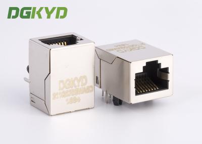 China Right Angle RJ45 Gigabit Network Connector with Integrated Transformer and Filter for 10/100/1000Mbps Applications for sale