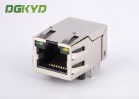 China Megabit Female RJ45 PCB Connector with Internal Magnetics -40°C to +85°C CAT5e Surface Mount for sale