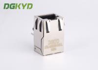 China PCB Surface Mount RJ45 Ethernet Connector Shielded with Internal Magnetics - 0.35mm Pin, 6μm Gold Plating for sale