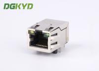 China Single Port Tab Up 100BASE Magnetic RJ45 Jack Module with LED Indicators -40℃ to +85℃ Operating Temperature for sale