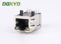 China Single Port Tab Up 100BASE Magnetic RJ45 Jack Module with LED Indicators -40℃ to +85℃ Operating Temperature for sale