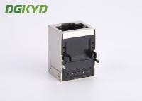 China Tab Up Shielded RJ45 Connector PCB Mount with Magnetics 8-Position 10/100/1000 BASE-T KRJ-H001WDNL for sale