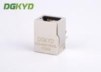China Tab Up Shielded RJ45 Connector PCB Mount with Magnetics 8-Position 10/100/1000 BASE-T KRJ-H001WDNL for sale