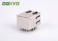 China KRJ-H001YGENL single port RJ45 Magnetics jack, Side Entry 100Mb rj45 8p8c connectors for sale