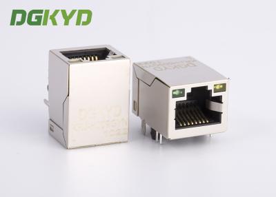 China KRJ-H009GYNL Gigabit RJ45 Keystone Module with LEDs - 1000 BASE-TX Speed, 6μ Gold Plating, Metal Shielded for sale