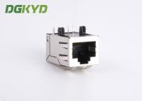 China 100 BASE LAN RJ45 Connector with Transformer - 0.35mm Gold Plated Contacts, UL94V-0 Rated for sale