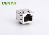 China 100 BASE LAN RJ45 Connector with Transformer - 0.35mm Gold Plated Contacts, UL94V-0 Rated for sale