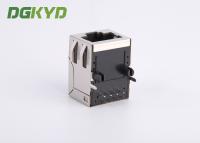 China 100 BASE LAN RJ45 Connector with Transformer - 0.35mm Gold Plated Contacts, UL94V-0 Rated for sale