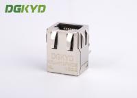 China 100 BASE LAN RJ45 Connector with Transformer - 0.35mm Gold Plated Contacts, UL94V-0 Rated for sale