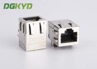 China 100 BASE LAN RJ45 Connector with Transformer - 0.35mm Gold Plated Contacts, UL94V-0 Rated for sale