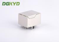 China Right Angle CAT5e RJ45 Ethernet Connector female Jack with Led , Network Filter for sale