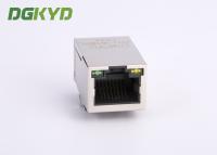 China Metal Shielded RJ45 Magnetics Connector with 8-Position PoE Support and 750+ Cycle Gold Plating for 10/100/1000/10G BASE-T Networks for sale