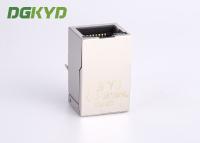 China Metal Shielded RJ45 Magnetics Connector with 8-Position PoE Support and 750+ Cycle Gold Plating for 10/100/1000/10G BASE-T Networks for sale