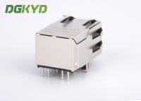 China 1x1 Gigabit Network Jack RJ45 with Internal Magnetics - 0.35mm Gold Contacts, 350μH OCL for sale