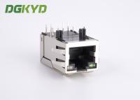 China 1x1 Gigabit Network Jack RJ45 with Internal Magnetics - 0.35mm Gold Contacts, 350μH OCL for sale