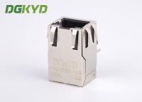 China 1x1 Gigabit Network Jack RJ45 with Internal Magnetics - 0.35mm Gold Contacts, 350μH OCL for sale
