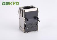 China 1x1 Gigabit Network Jack RJ45 with Internal Magnetics - 0.35mm Gold Contacts, 350μH OCL for sale