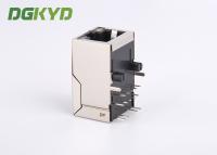 China Metal Shielded CAT6 RJ45 Connector 1000 Gigabit Modular Jack with 125V AC Rating and 800 Mating Cycles for sale