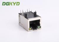 China Metal Shielded CAT6 RJ45 Connector 1000 Gigabit Modular Jack with 125V AC Rating and 800 Mating Cycles for sale