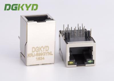 China Metal Shielded CAT6 RJ45 Connector 1000 Gigabit Modular Jack with 125V AC Rating and 800 Mating Cycles for sale