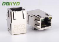 China 100M Cat5 Ethernet Magnetic RJ45 Shielded Connector Module with LED - 21.3mm Length, 8-Position PCB Mount for sale