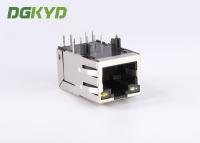 China 100M Cat5 Ethernet Magnetic RJ45 Shielded Connector Module with LED - 21.3mm Length, 8-Position PCB Mount for sale