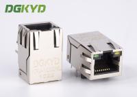China 25.4mm Tab Up Cat5 RJ45 Connector with LEDs - 100 BASE-TX Performance, 8-Pin PCB Mount Design for sale
