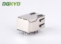 China 25.4mm Tab Up Cat5 RJ45 Connector with LEDs - 100 BASE-TX Performance, 8-Pin PCB Mount Design for sale