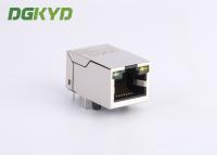 China Single Port RJ45 Modular Jack with Magnetics for CAT5/6 Networks - 10/100 BASE-T, 8 Position Connector for sale