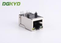 China Single Port RJ45 Modular Jack with Magnetics for CAT5/6 Networks - 10/100 BASE-T, 8 Position Connector for sale