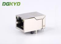 China Tab Up 100Mbps Network Connector RJ45 Single Port Female Jack for Computer Networking Applications for sale