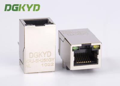 China Tab Up 100Mbps Network Connector RJ45 Single Port Female Jack for Computer Networking Applications for sale